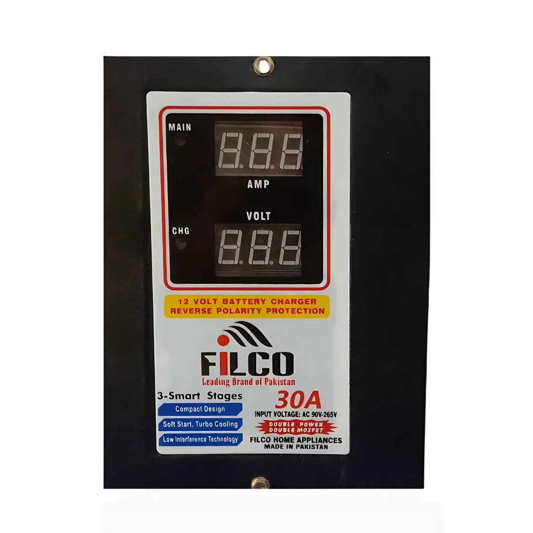 Filco 30A 12V Automatic Battery Charger – High Performance – ShahrukhSolarHouse