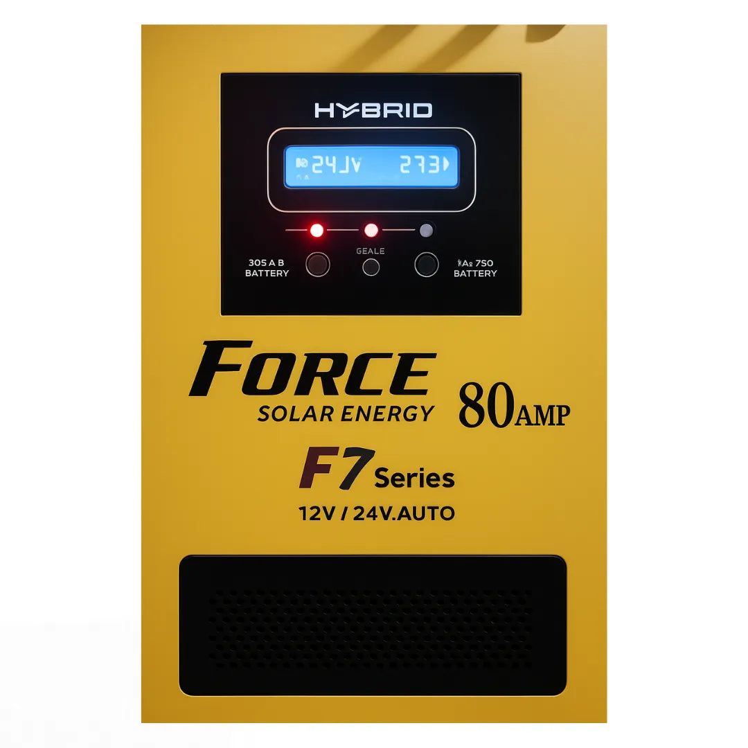 Force 80A MPPT Solar Charge Controller – Hybrid F7 Series 12V/24V Auto ...