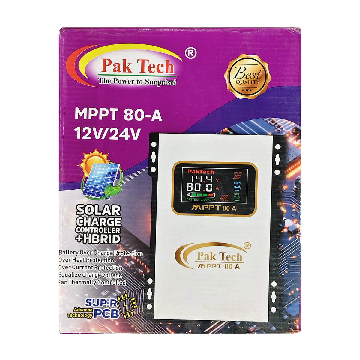 Pak Tech MPPT 80A Solar Charge Controller | 12V/24V Auto | High-Effici ...